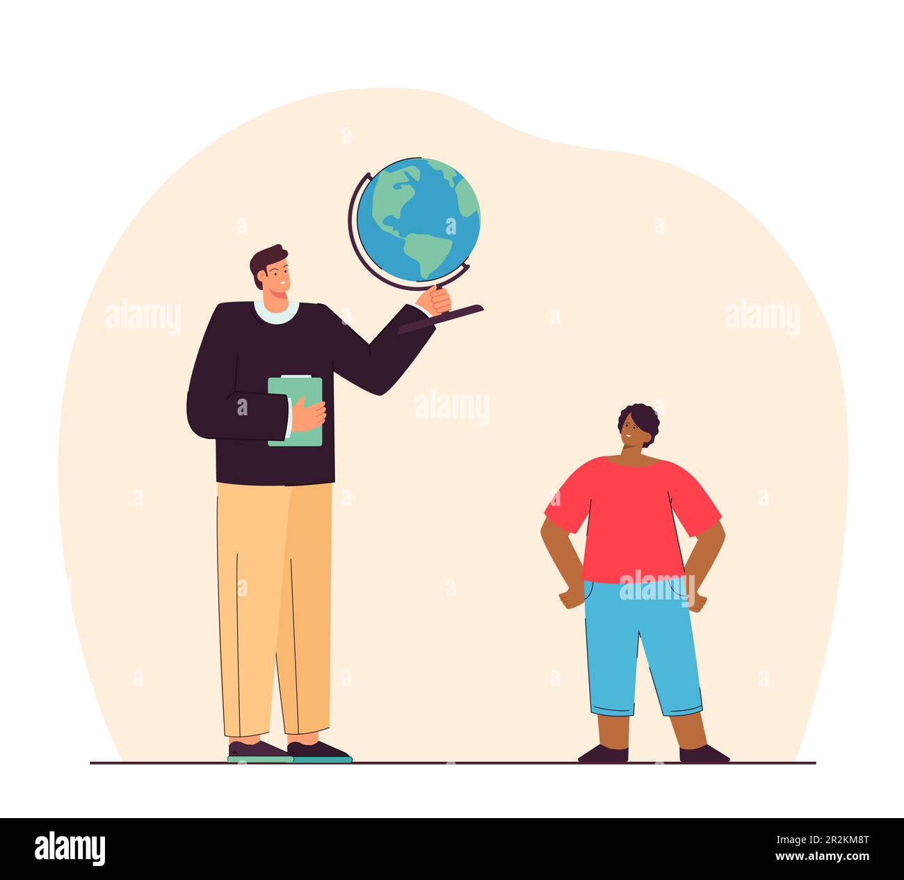 Male tutor teaching university Stock Vector Images - Alamy