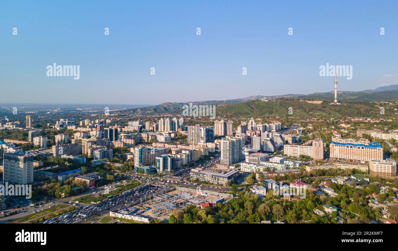 Almaty, Kazakhstan - May 4, 2023: Urban area with high-rise buildings ...