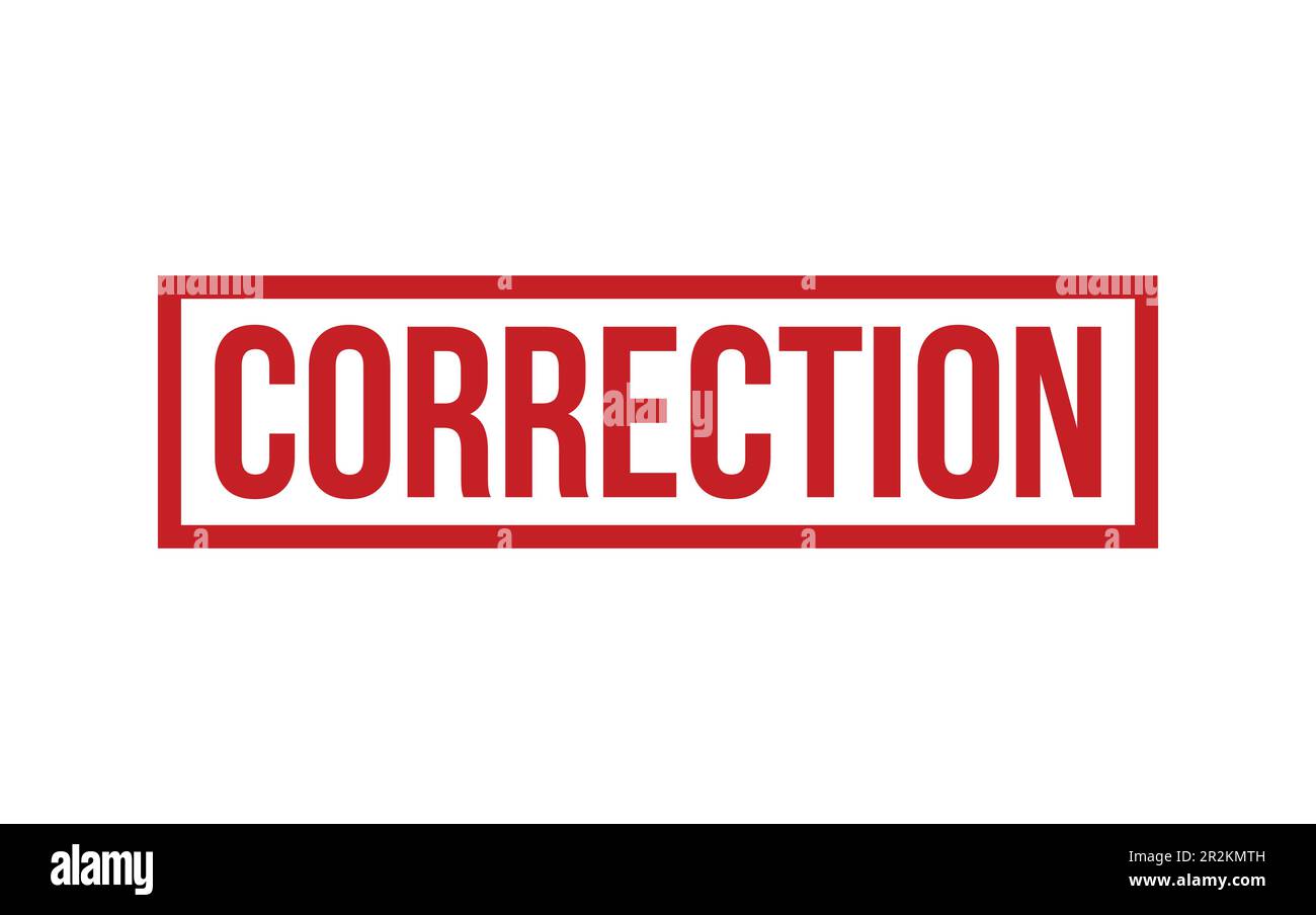 Correction rubber stamp Stock Vector Images - Alamy