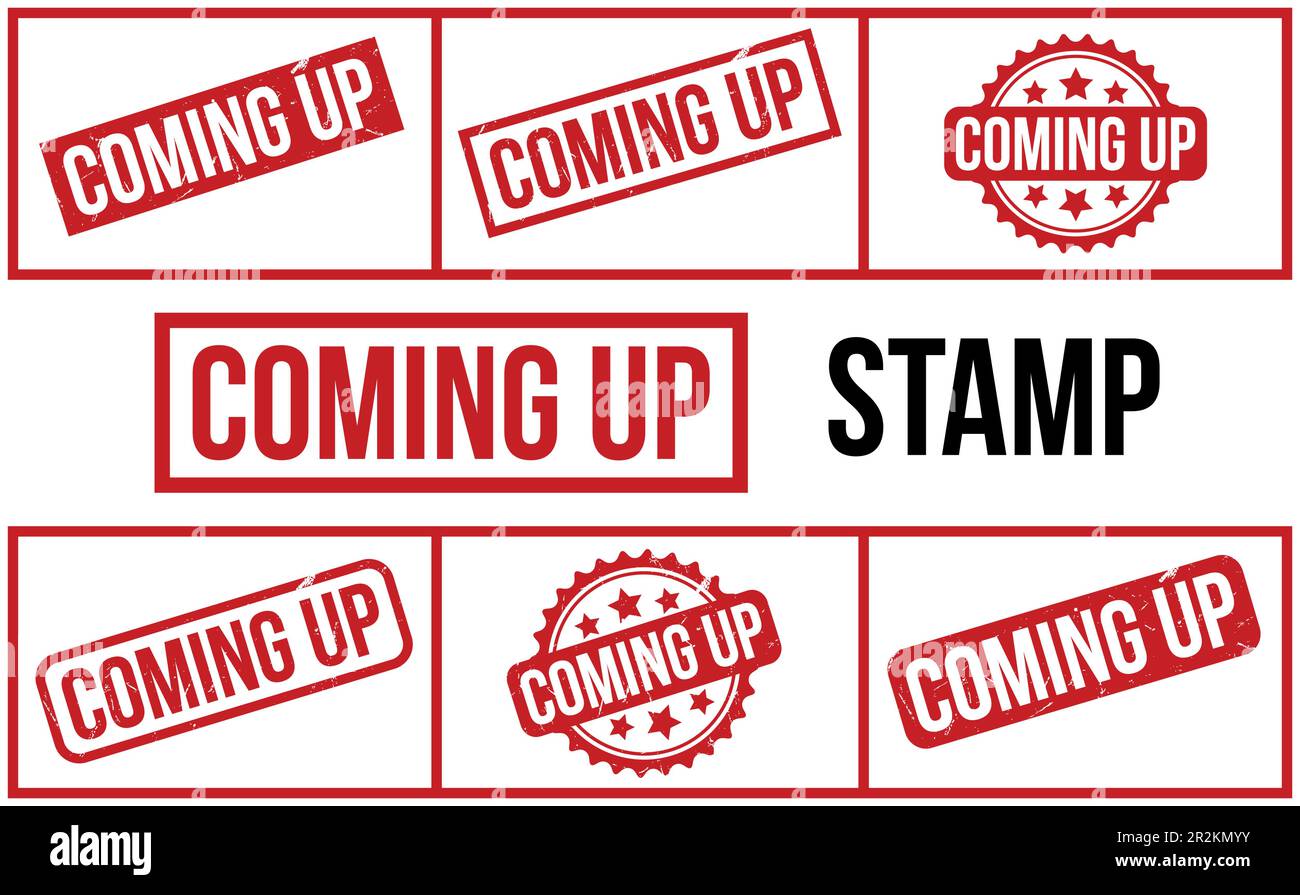Coming Up Rubber Stamp set Vector Stock Vector Image & Art - Alamy