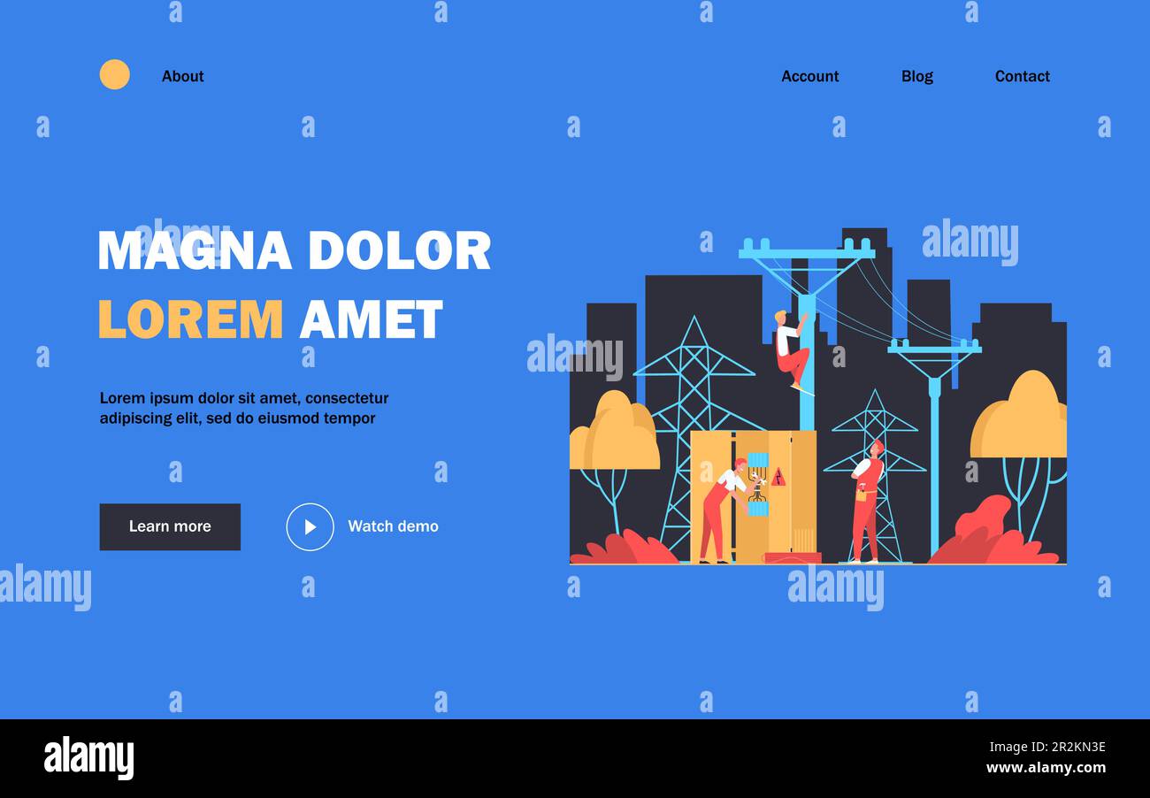 Technicians repairing generator transformer Stock Vector Image & Art ...