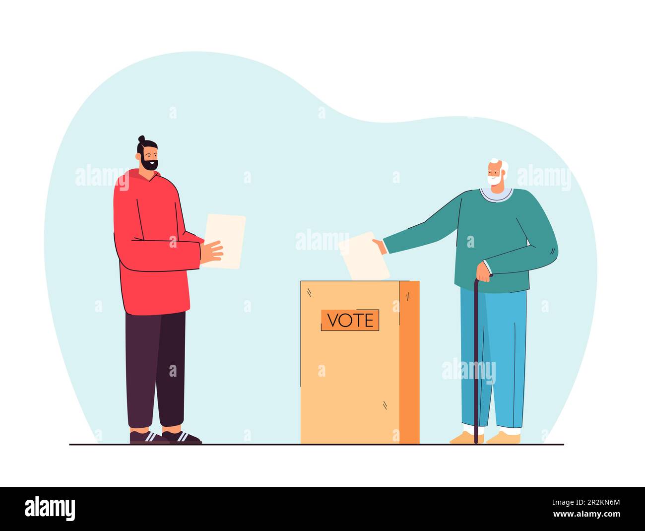 Men of all ages voting vector illustration Stock Vector Image & Art - Alamy