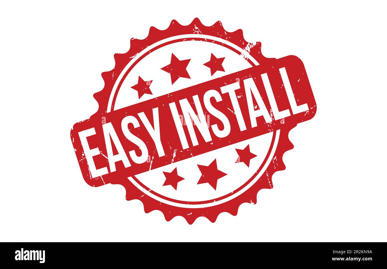 Easy Install Rubber Stamp Seal Vector Stock Vector Image & Art - Alamy