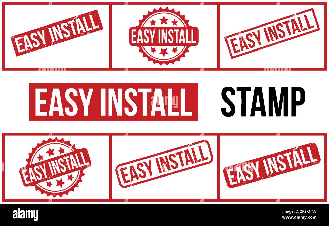 Easy Install Rubber Stamp set Vector Stock Vector Image & Art - Alamy Easy Install Rubber Stamp set Vector Stock Vector Image & Art - Alamy