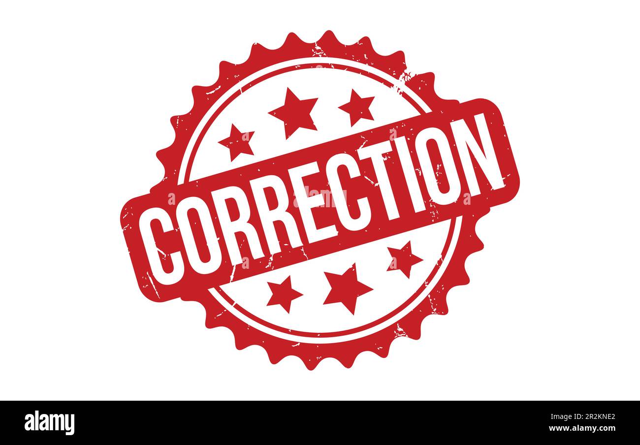 Correction Rubber Stamp Seal Vector Stock Vector Image & Art - Alamy