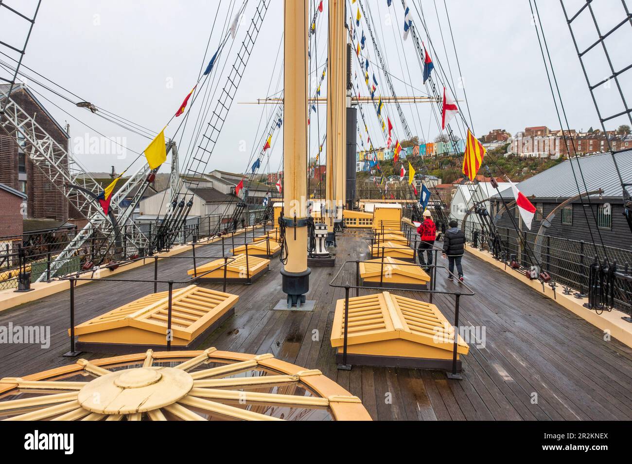View of deck looking towards stern of Brunel’s restored SS Great ...