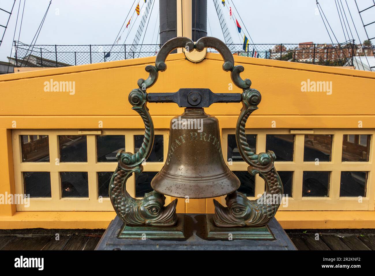 The Ships Bell of Brunel’s restored SS Great Britain in Bristol Docks ...