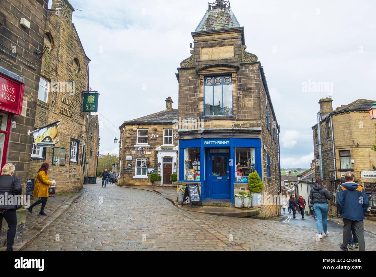 View looking up Main Street to the Kings Arms and Pennybank House at ...