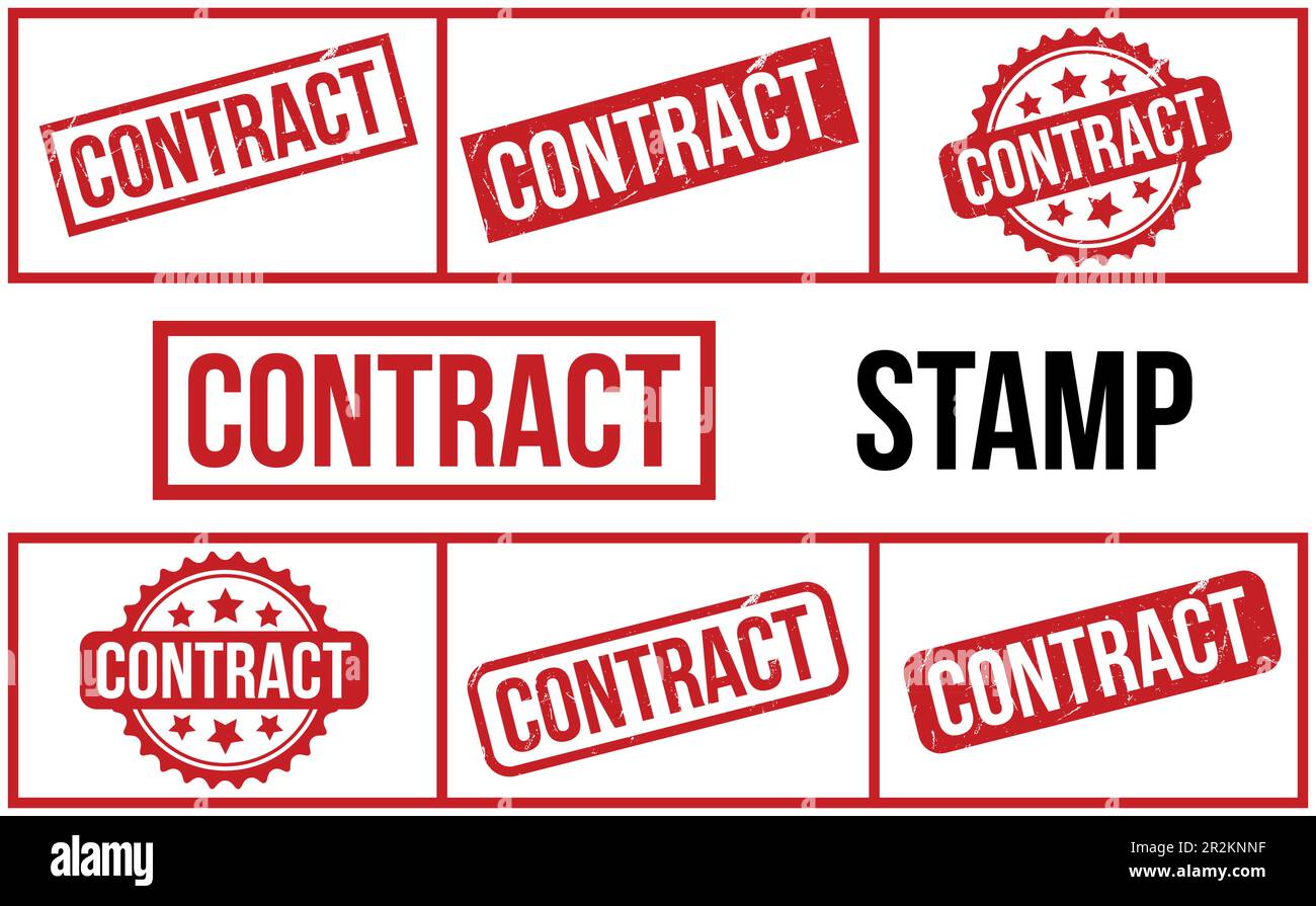 Contract Rubber Stamp Set Vector Stock Vector Image & Art - Alamy