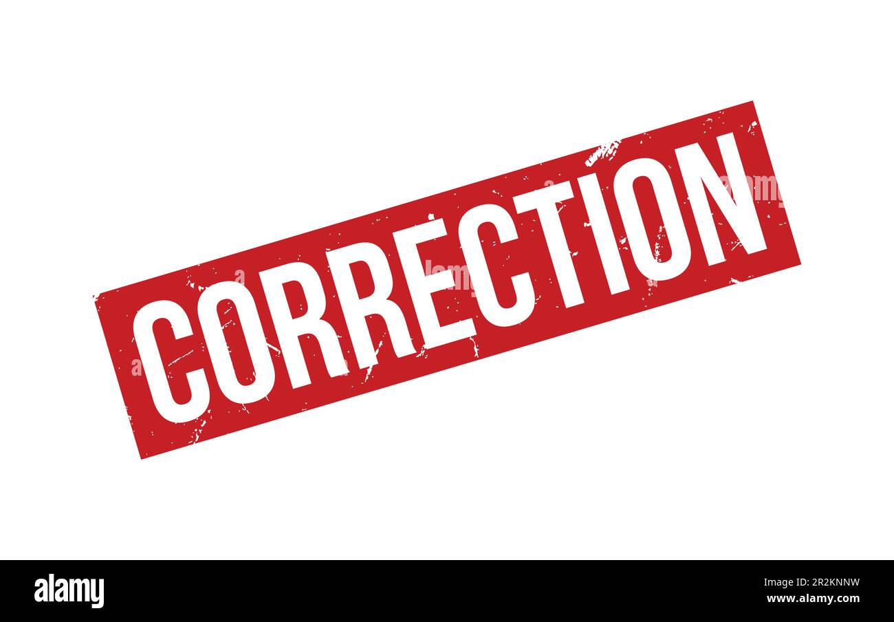 Correction Rubber Stamp Seal Vector Stock Vector Image & Art - Alamy