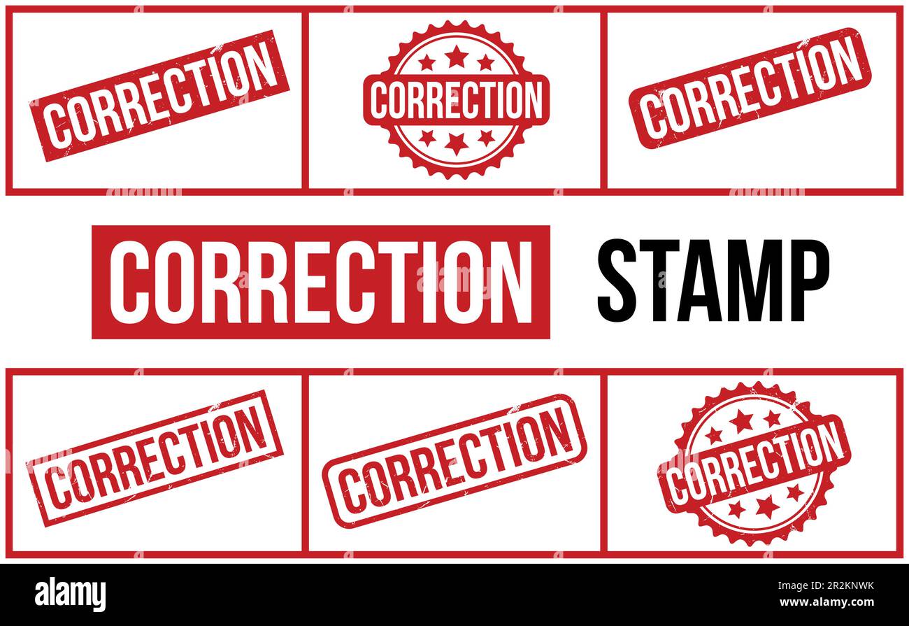 Correction seal Stock Vector Images - Alamy