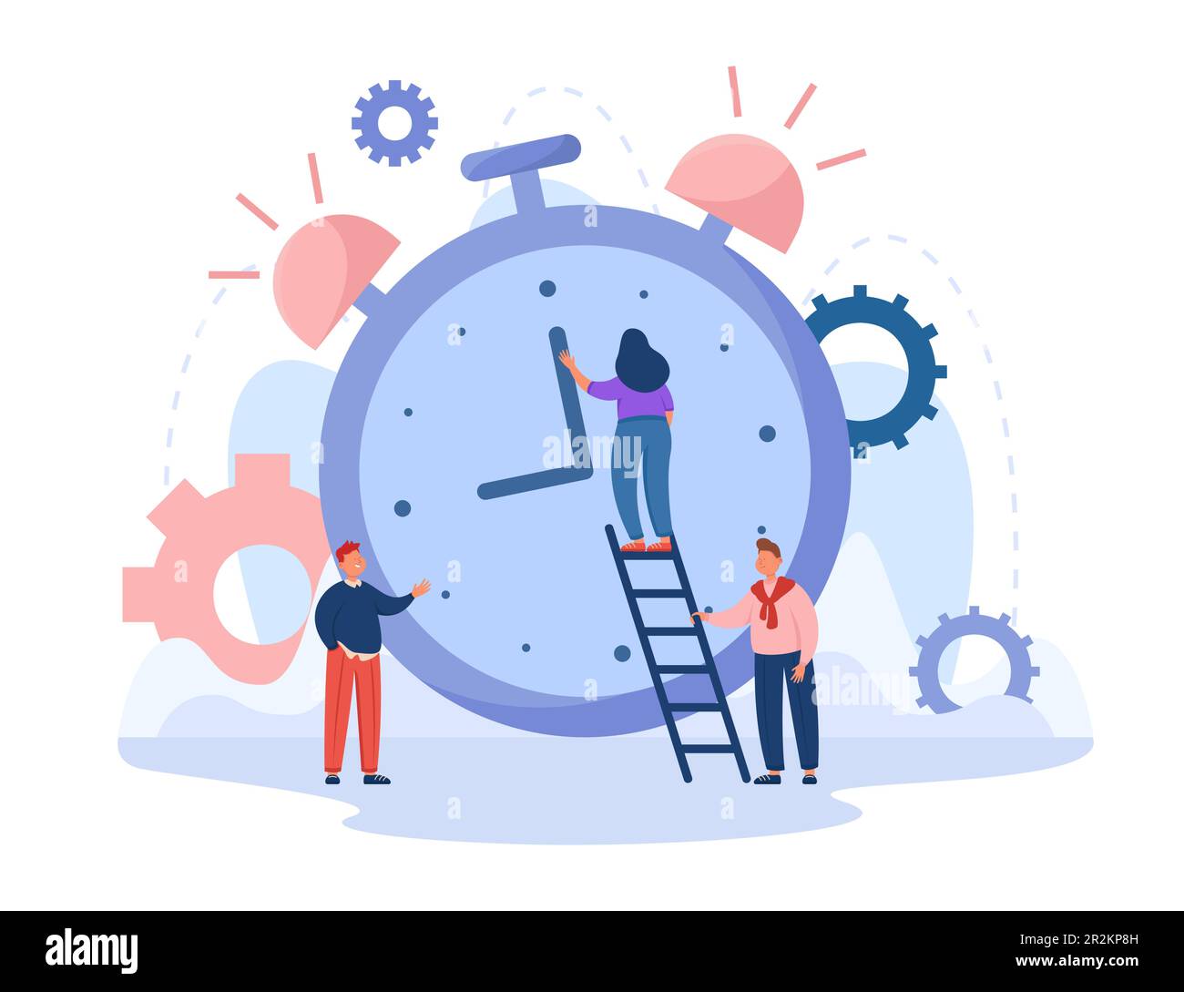 Moving the clock forward Stock Vector Images - Alamy