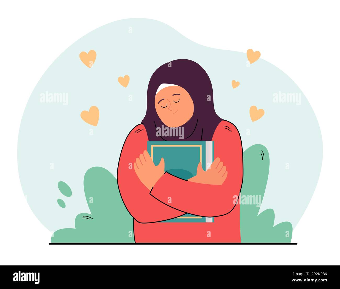 Happy nun hugging Bible Stock Vector Image & Art - Alamy