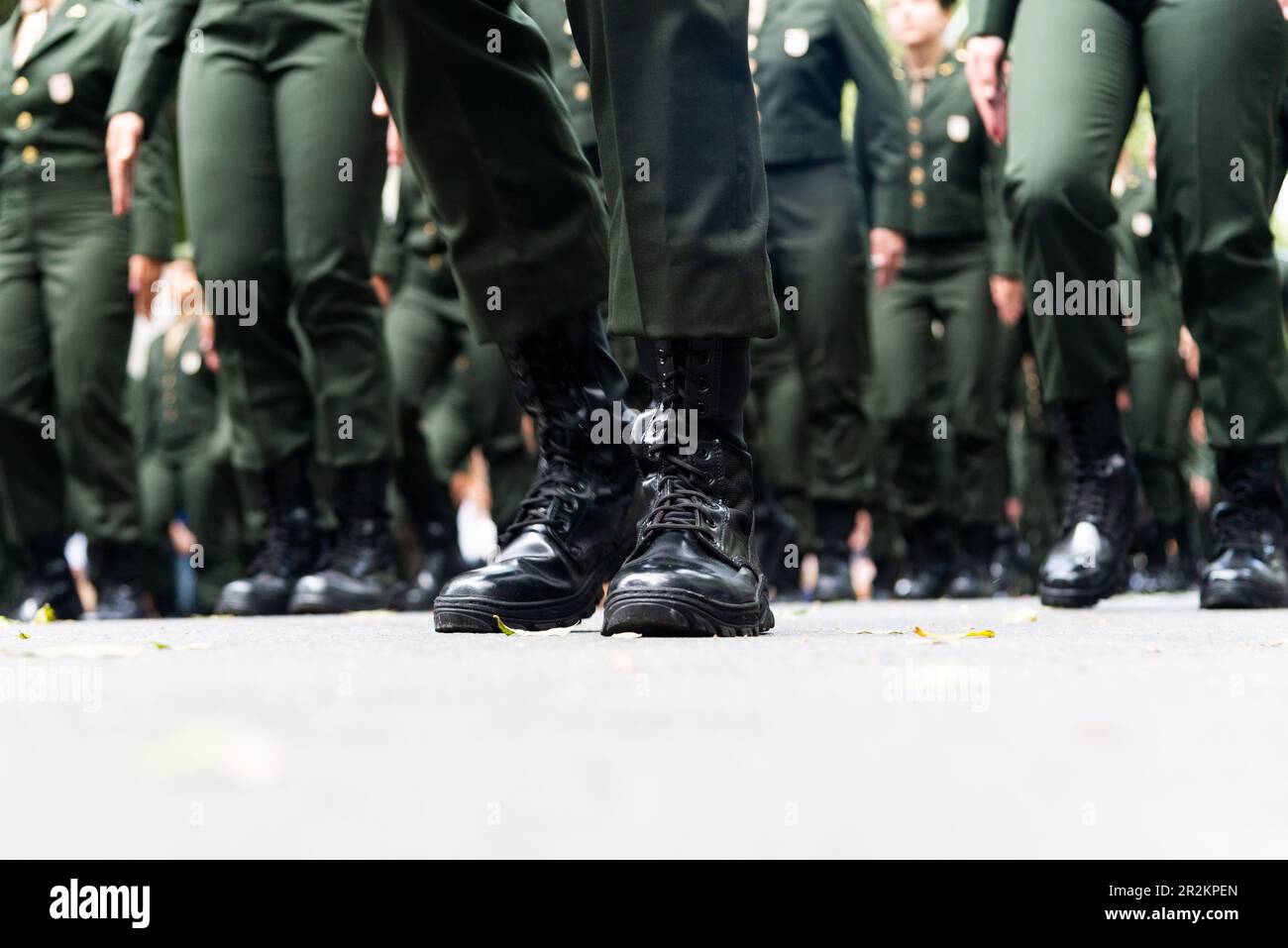 Salvador, Bahia, Brazil - September 07, 2022: View of the boots and ...