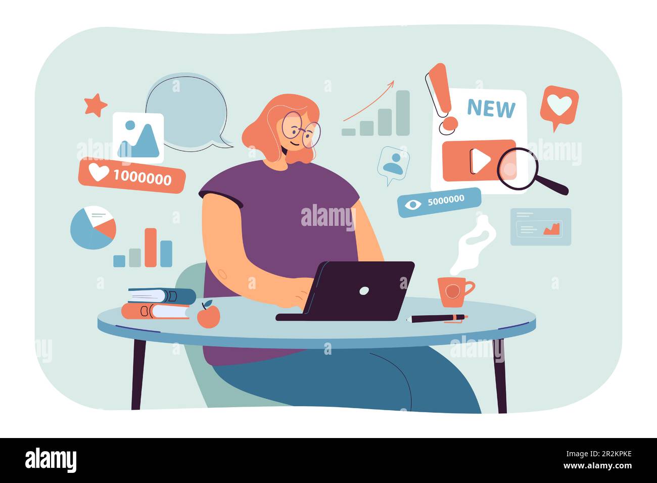 Expert of content analysis working on successful SMM strategy Stock ...