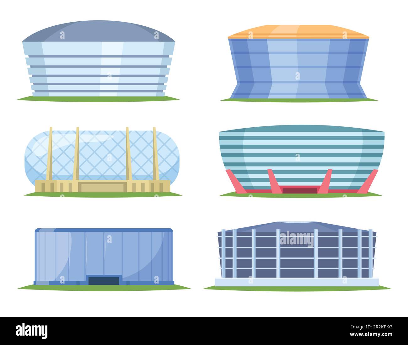 Front view of sport stadiums in cartoon style Stock Vector Image & Art ...