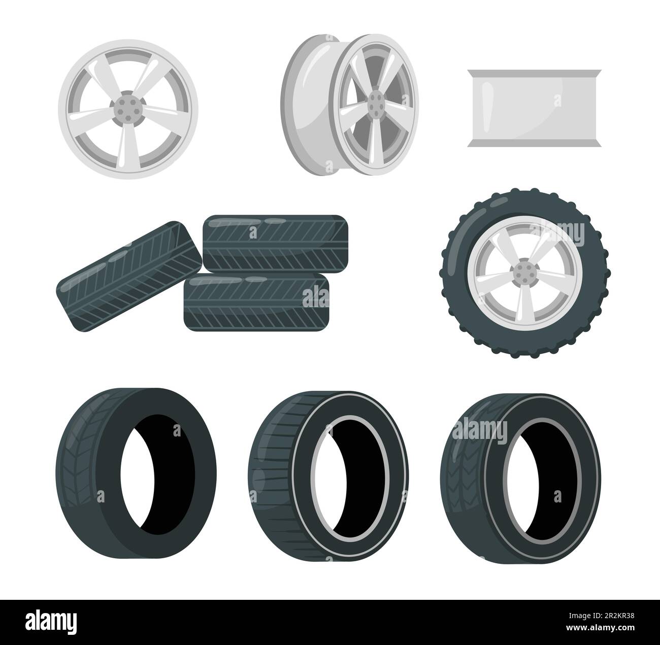 Front wheel wheels Cut Out Stock Images & Pictures - Alamy