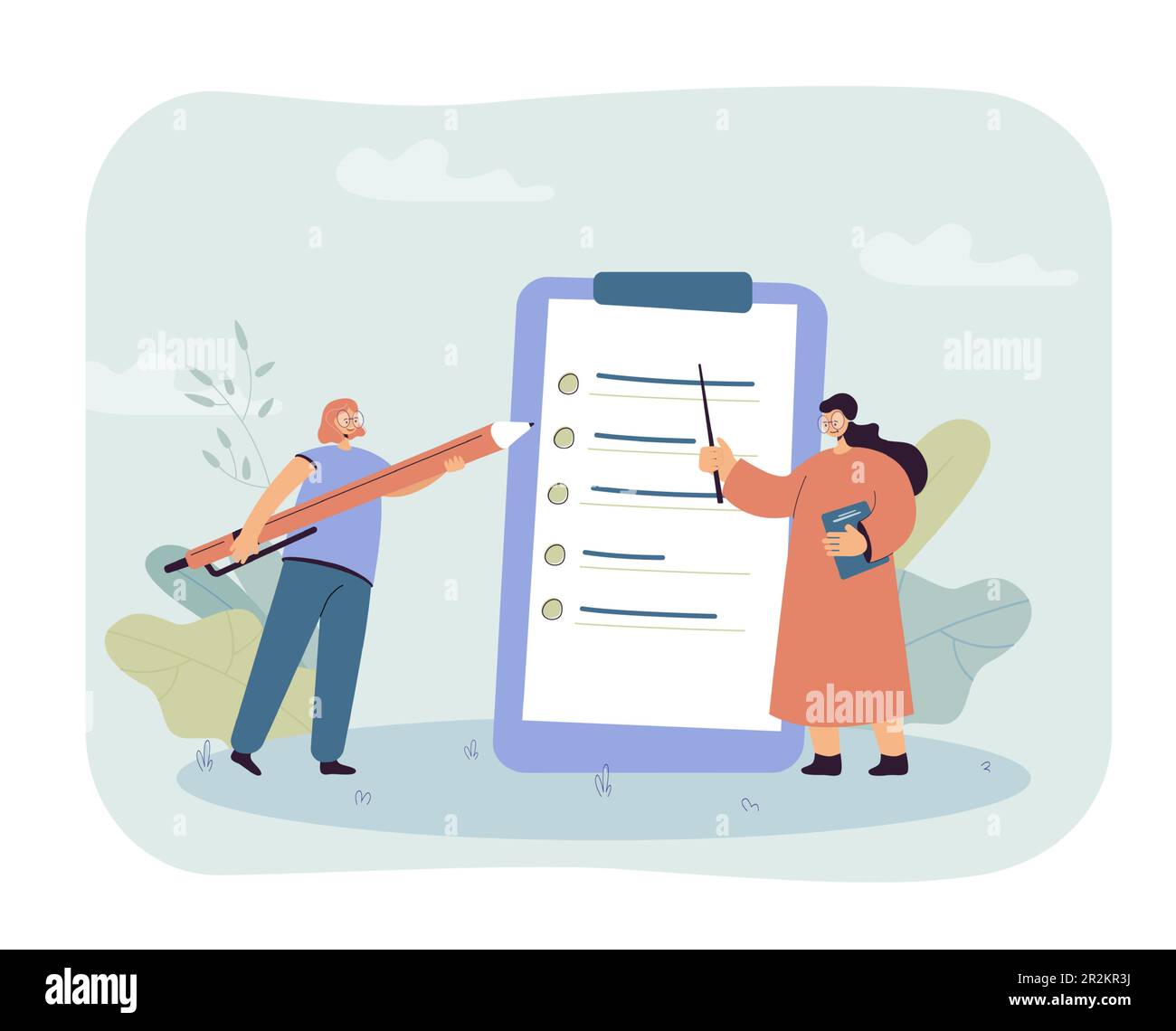 Cartoon taking test hi-res stock photography and images - Alamy