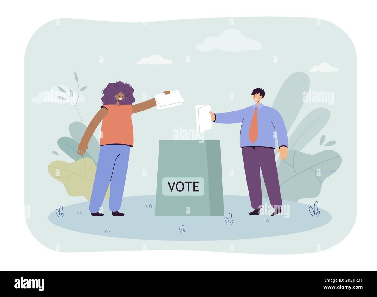 Man and woman voting Stock Vector Image & Art - Alamy