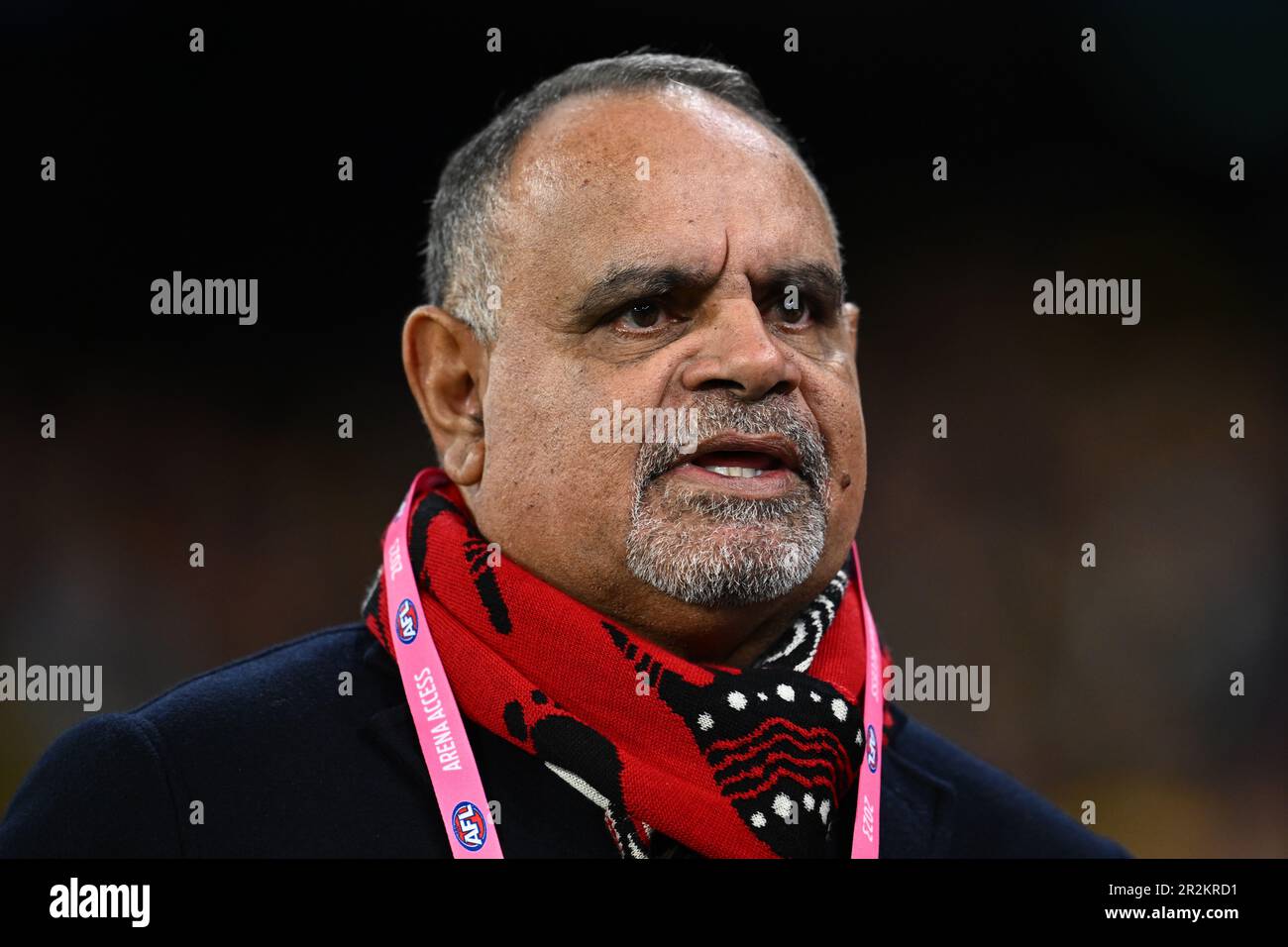 Former Essendon footballer Michael Long during the AFL Round 10 match ...