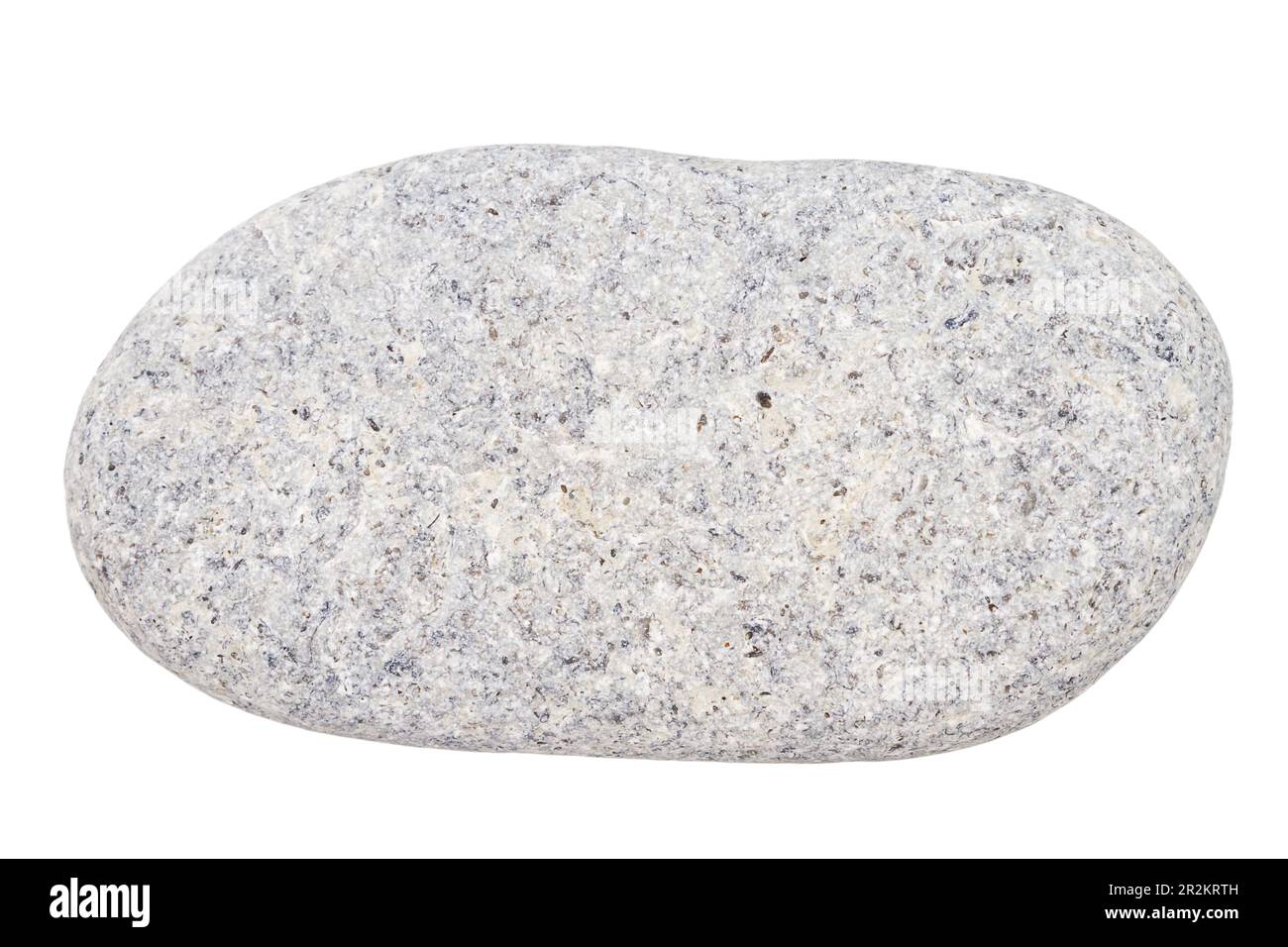 Top view of single gray pebble isolated on white background Stock Photo ...