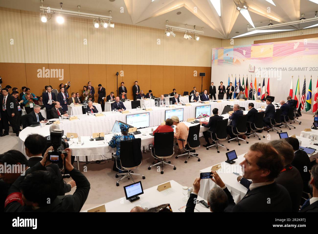 Hiroshima, Japan. 20th May, 2023. Leaders and delegates attend the ...