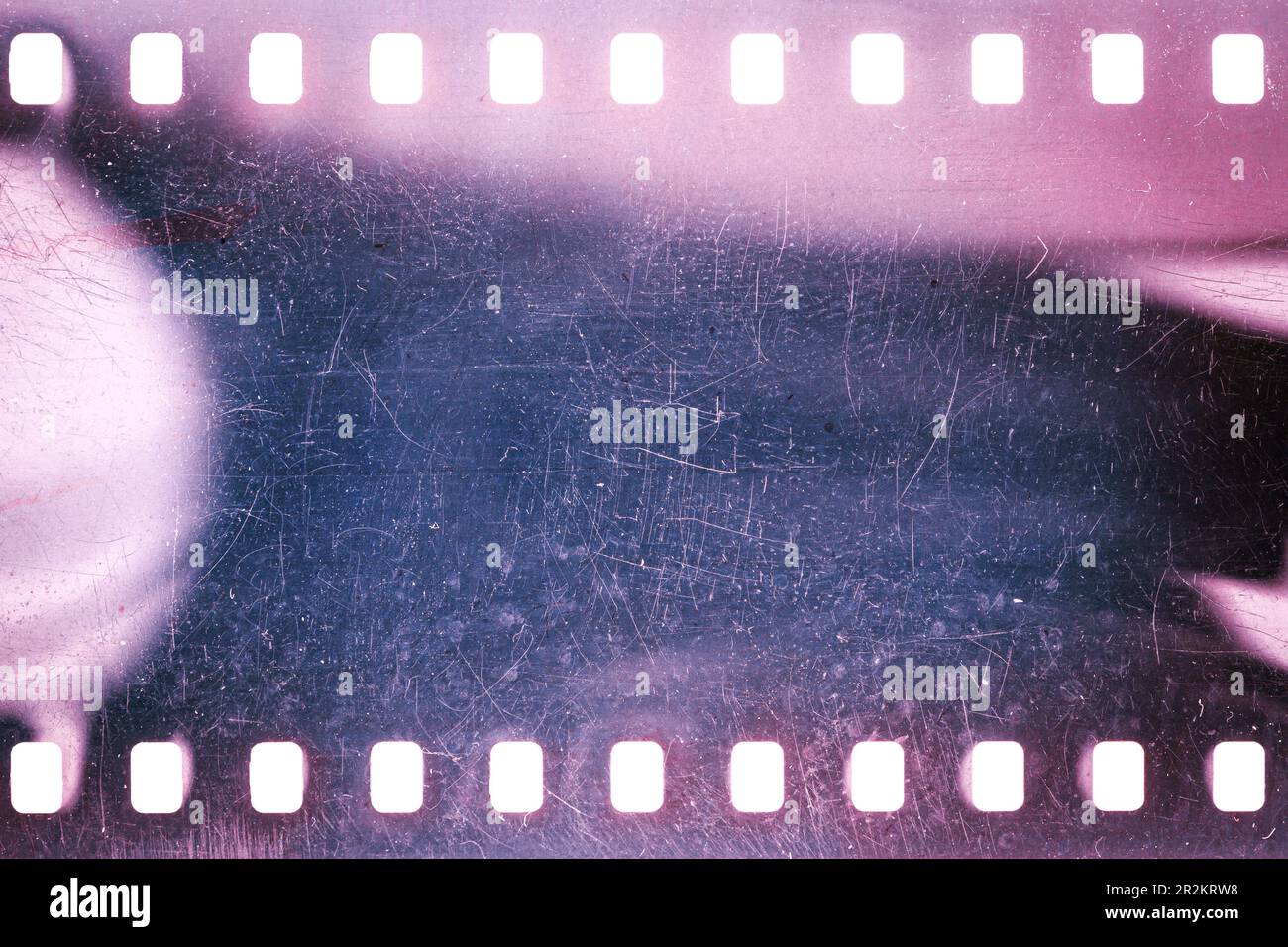 Dusty and grungy 35mm film texture or surface. Perforated scratched ...