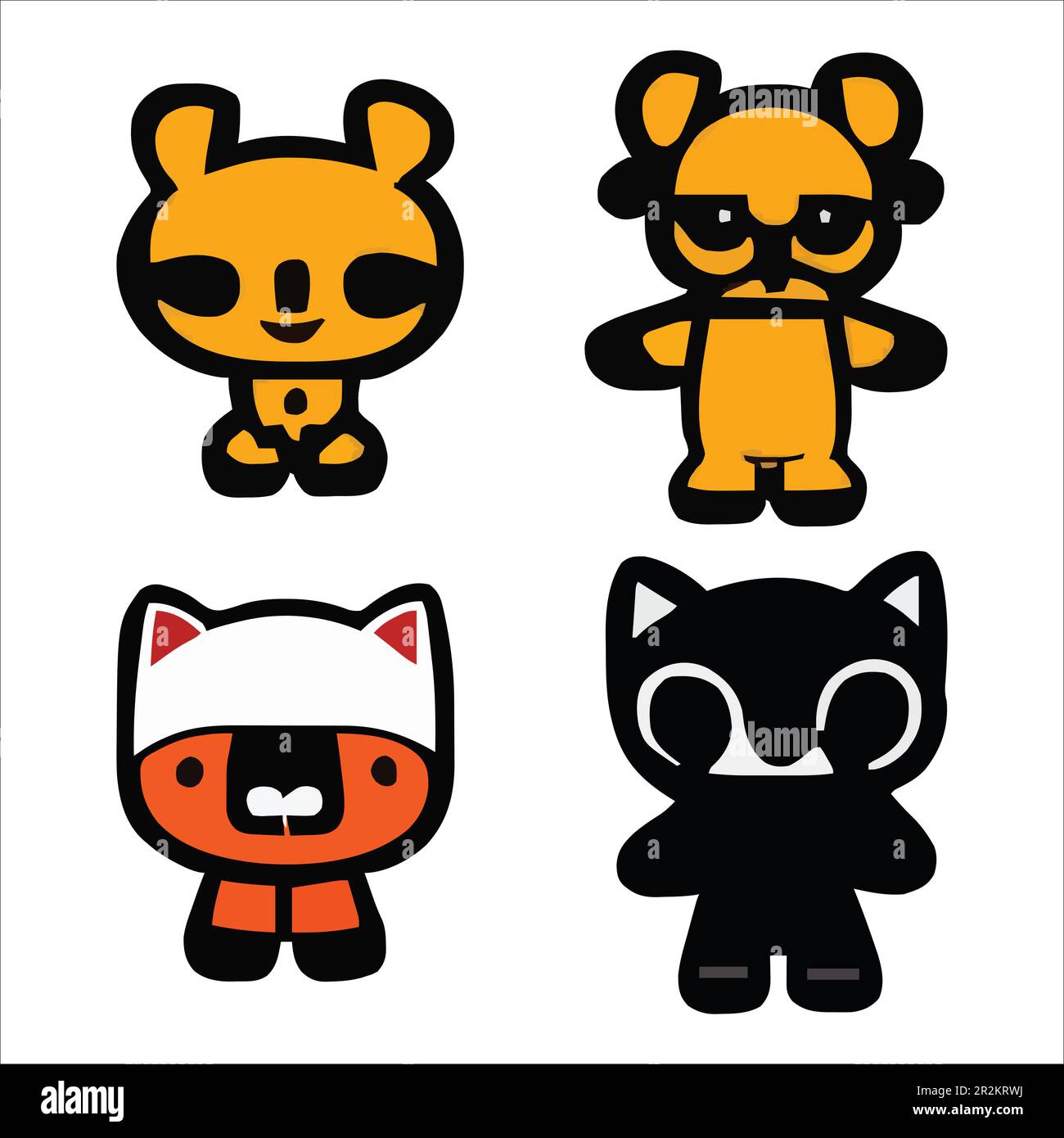 Cute cartoons designs vector file Stock Vector Image & Art - Alamy