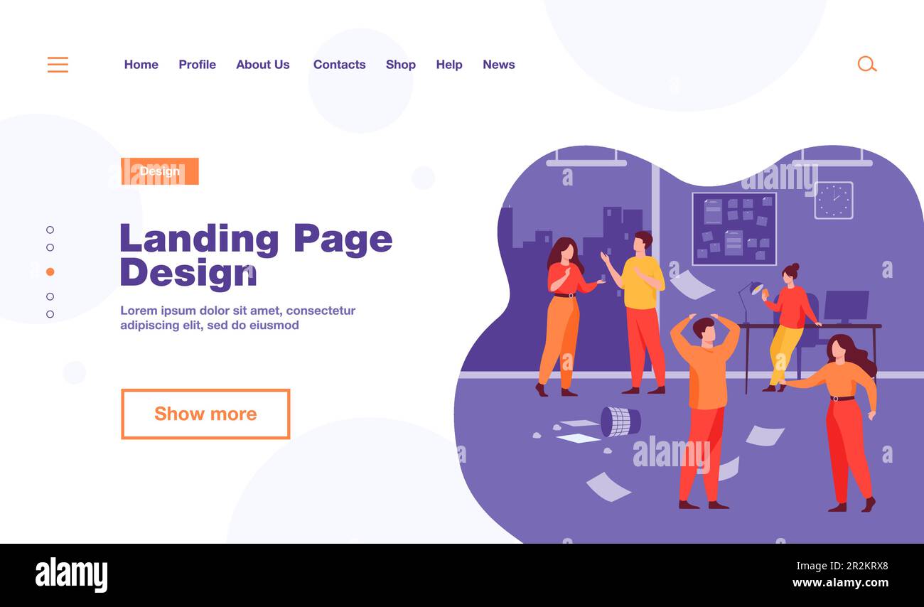 Lazy employees making mess Stock Vector Image & Art - Alamy