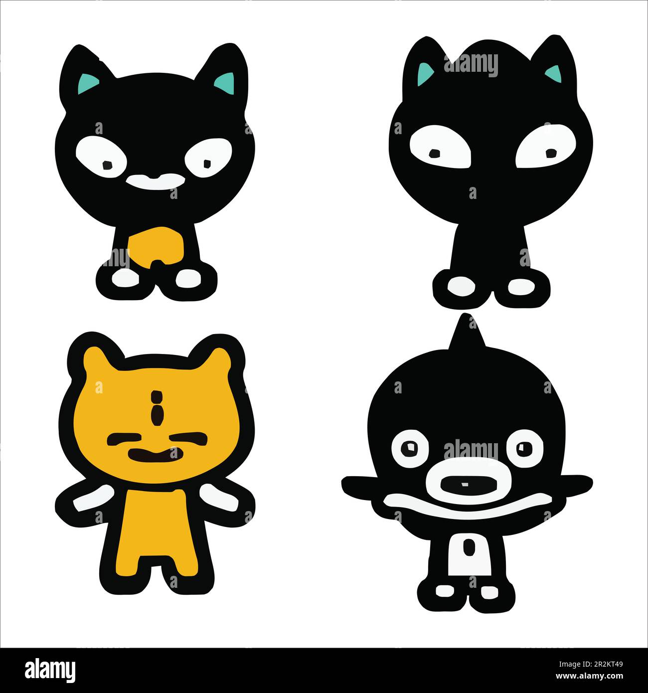 Cute cartoons designs vector file Stock Vector Image & Art - Alamy