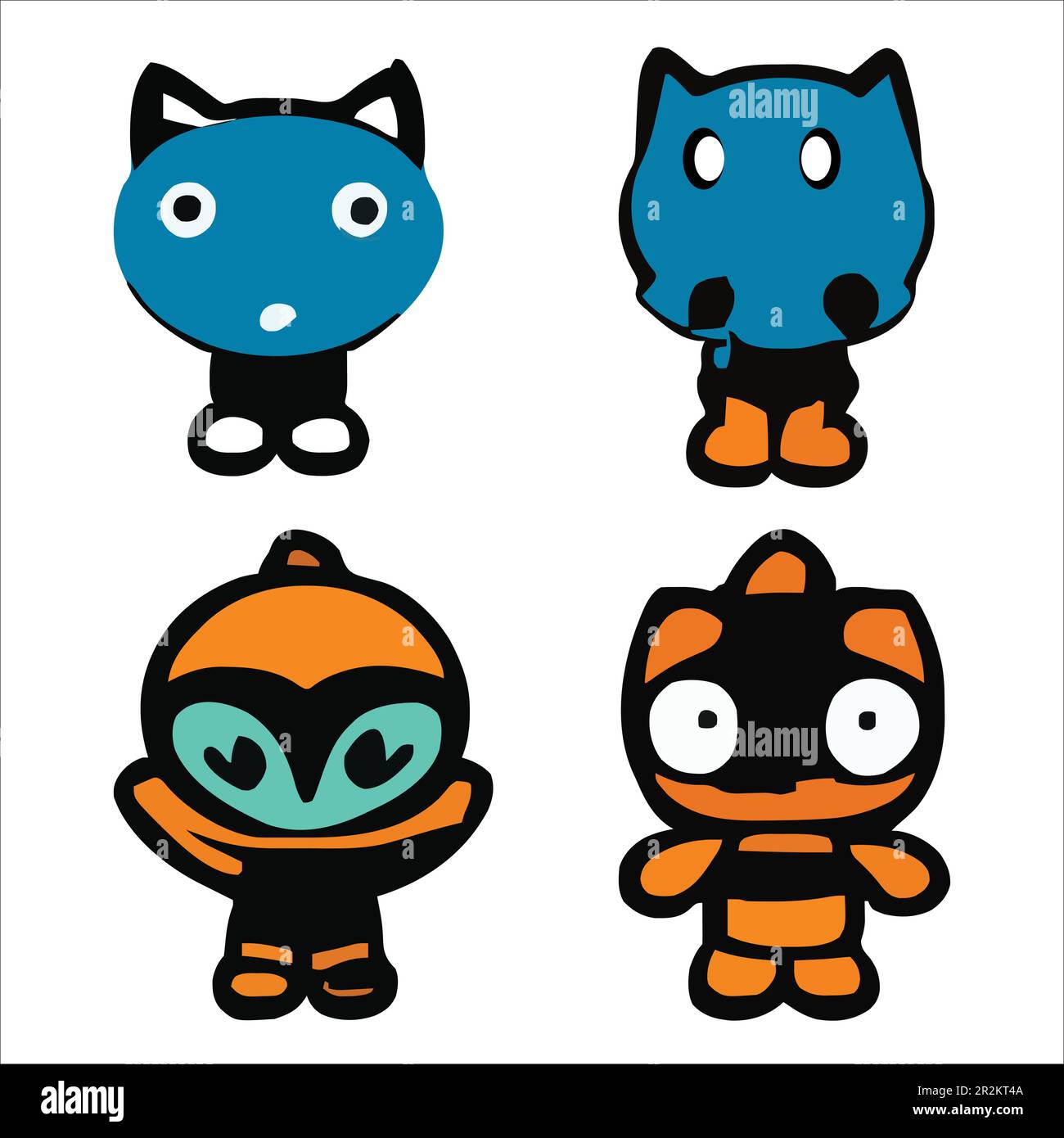 Cute cartoons designs vector file Stock Vector Image & Art - Alamy