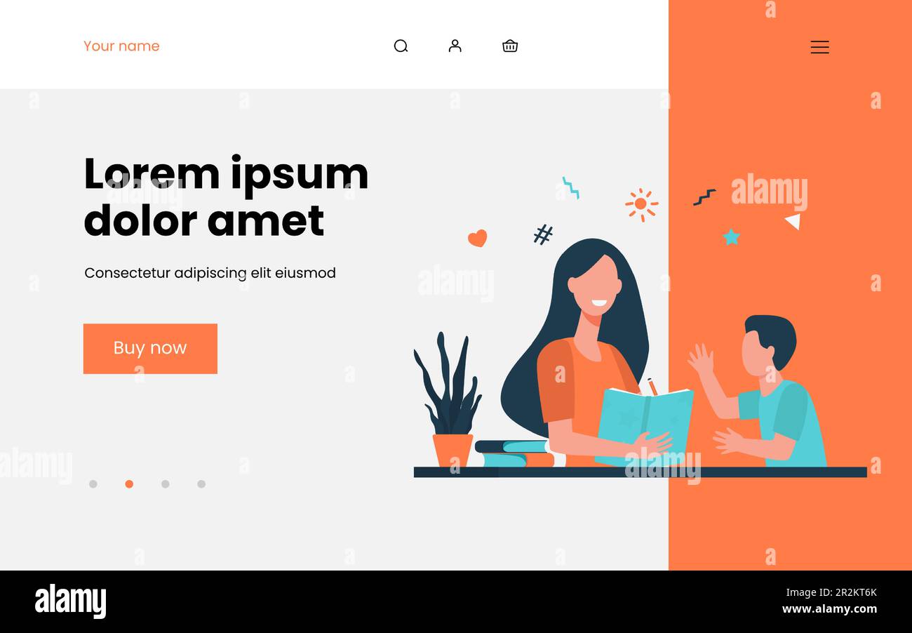 Boy helping mother Stock Vector Images - Alamy