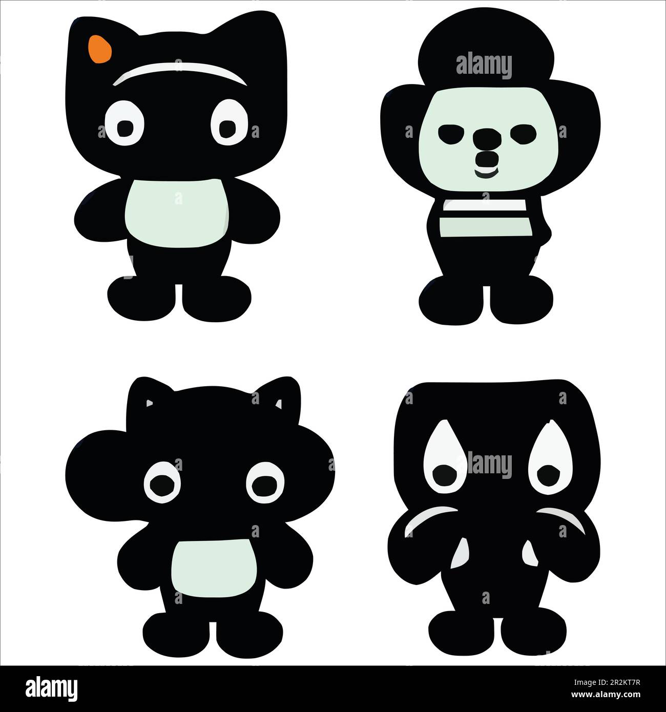 Cute cartoons designs vector file Stock Vector Image & Art - Alamy