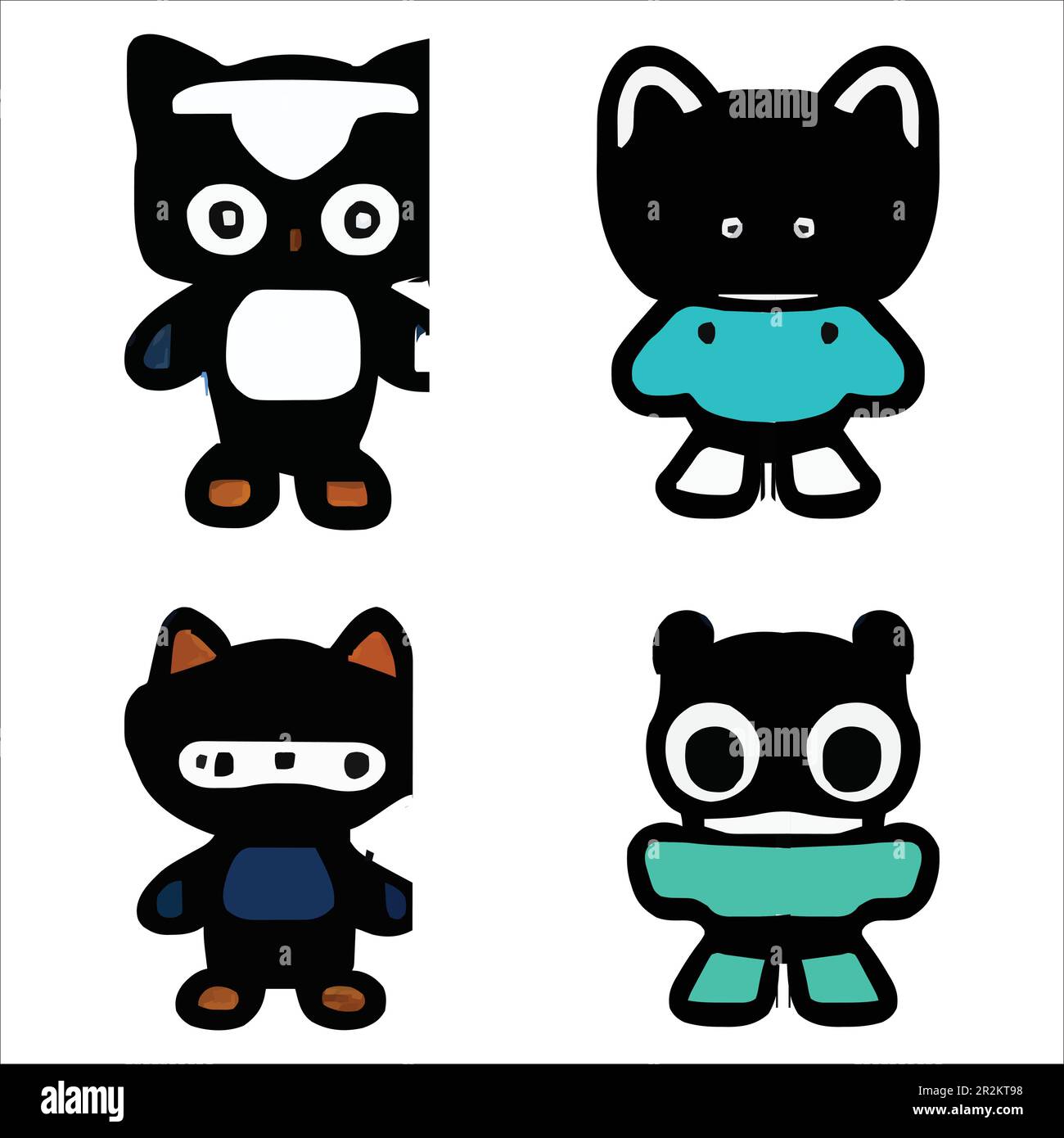 Cute cartoons designs vector file Stock Vector Image & Art - Alamy