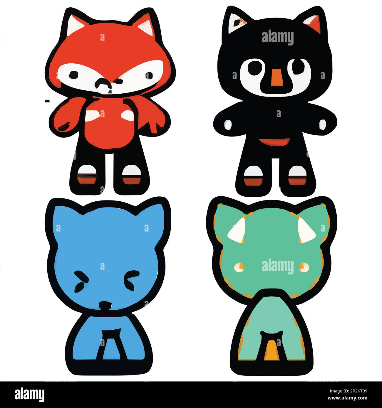 Cute cartoons designs vector file Stock Vector Image & Art - Alamy