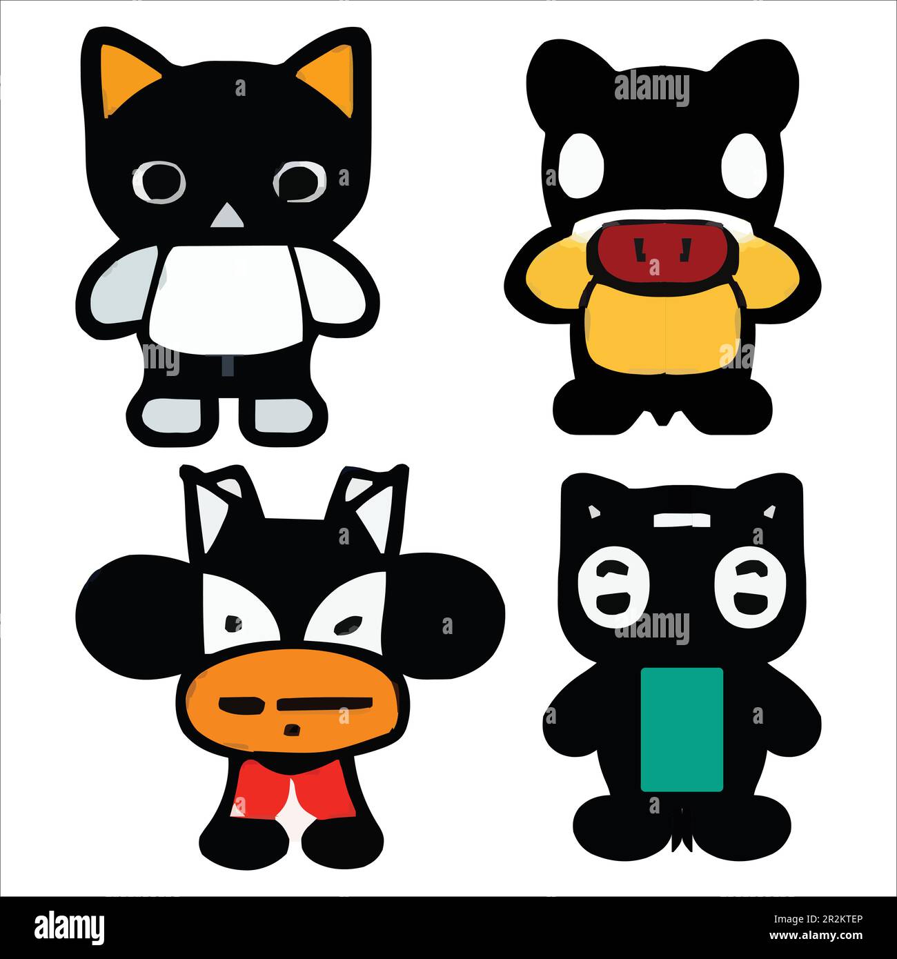 Cute cartoons designs vector file Stock Vector Image & Art - Alamy