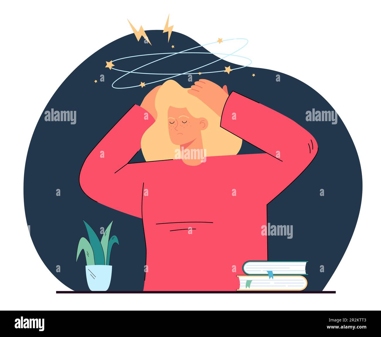 Dizzy woman Stock Vector Images - Alamy