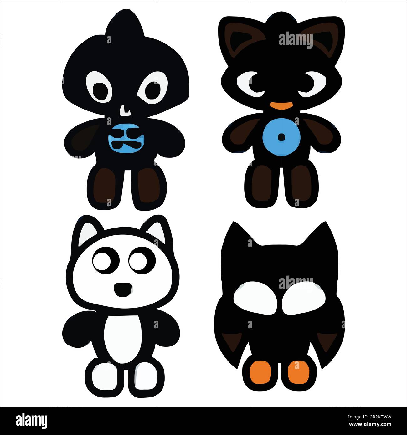 Cute cartoons designs vector file Stock Vector Image & Art - Alamy