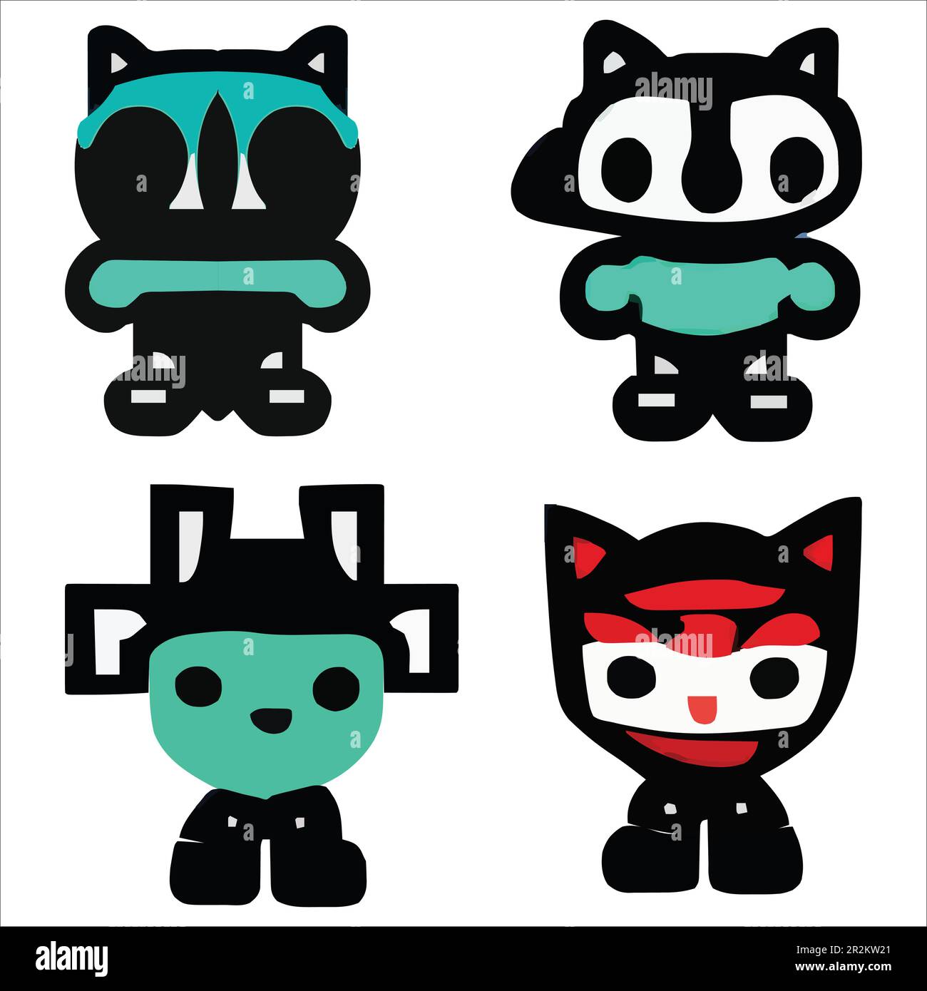 Cute cartoon characters designs vector file Stock Vector Image & Art ...