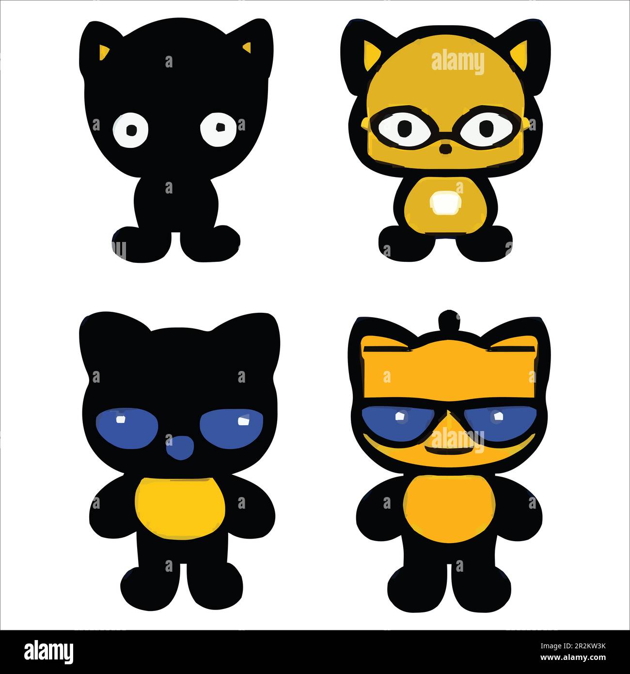 Cute cartoon characters designs vector file Stock Vector Image & Art ...