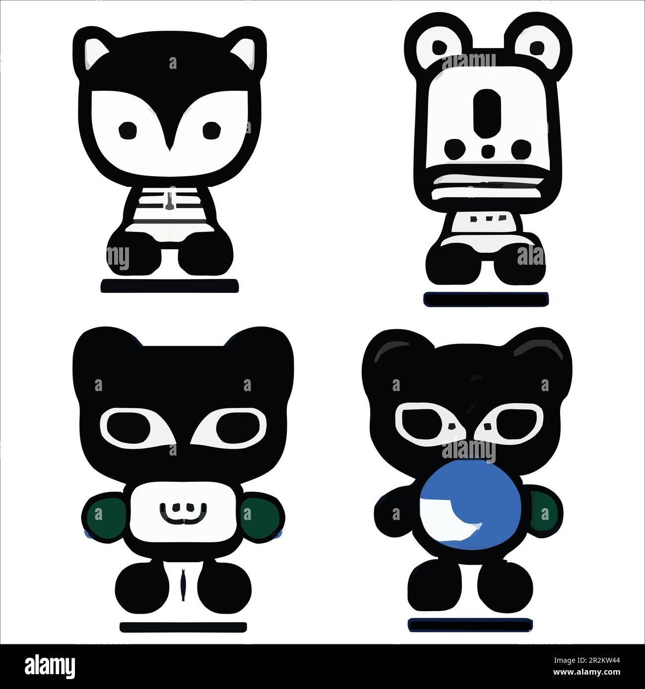 Cute cartoon characters designs vector file Stock Vector Image & Art ...