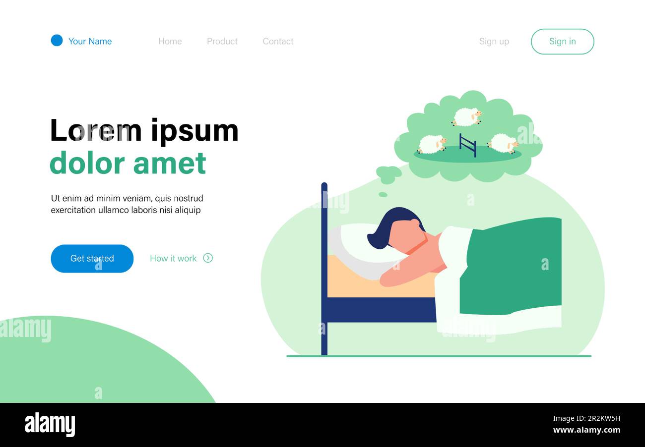 Man sheep counting hi-res stock photography and images - Alamy