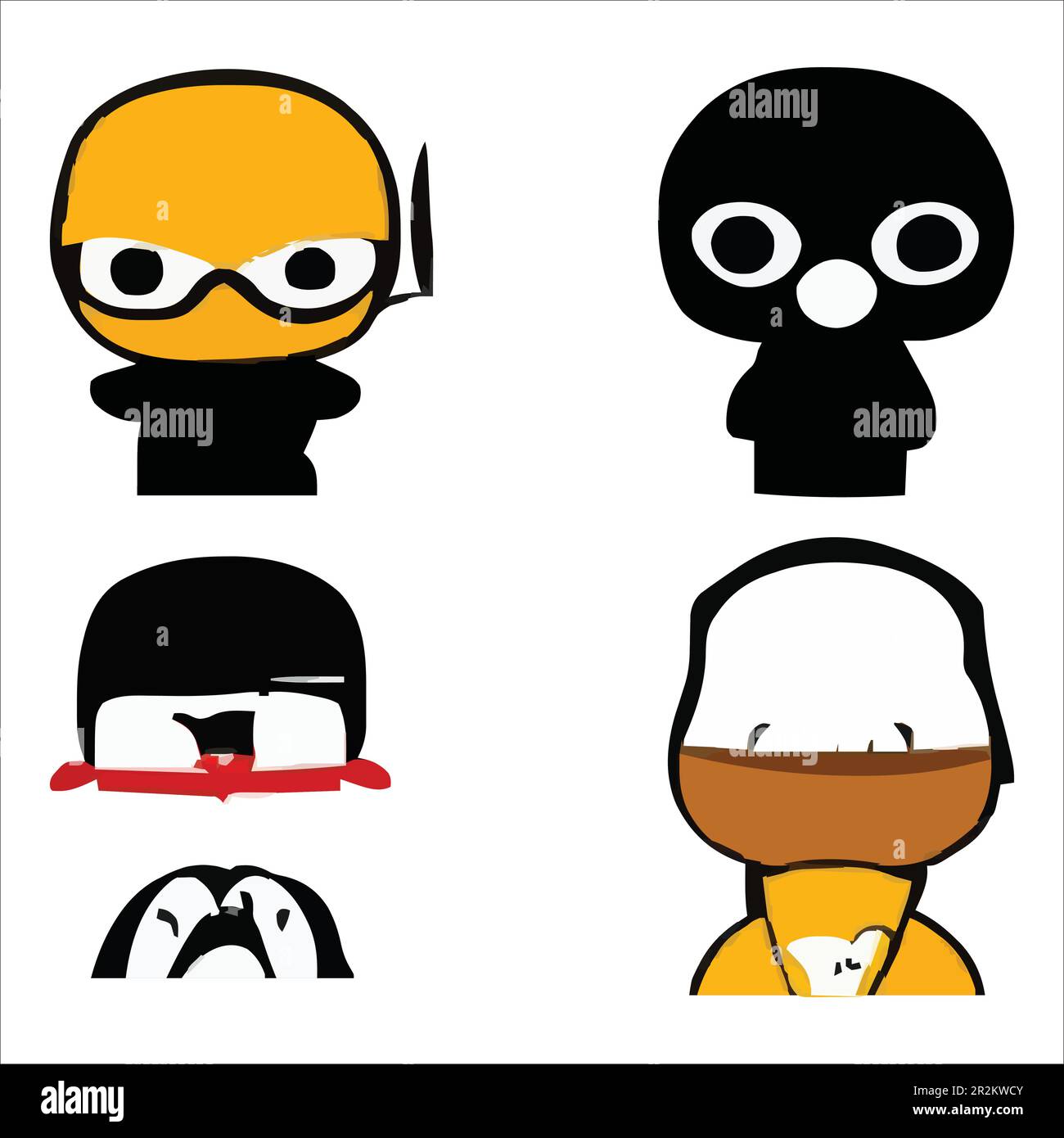 Cute cartoon characters designs vector file Stock Vector Image & Art ...