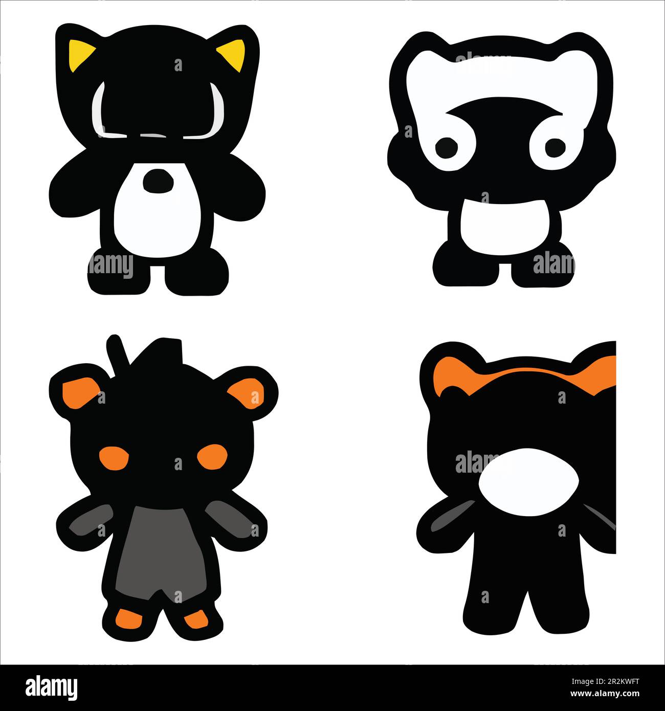 Cute cartoon characters designs vector file Stock Vector Image & Art ...