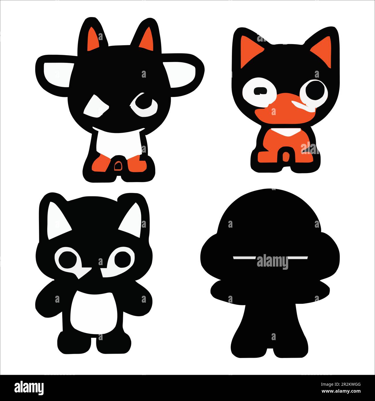 Cute cartoon characters designs vector file Stock Vector Image & Art ...