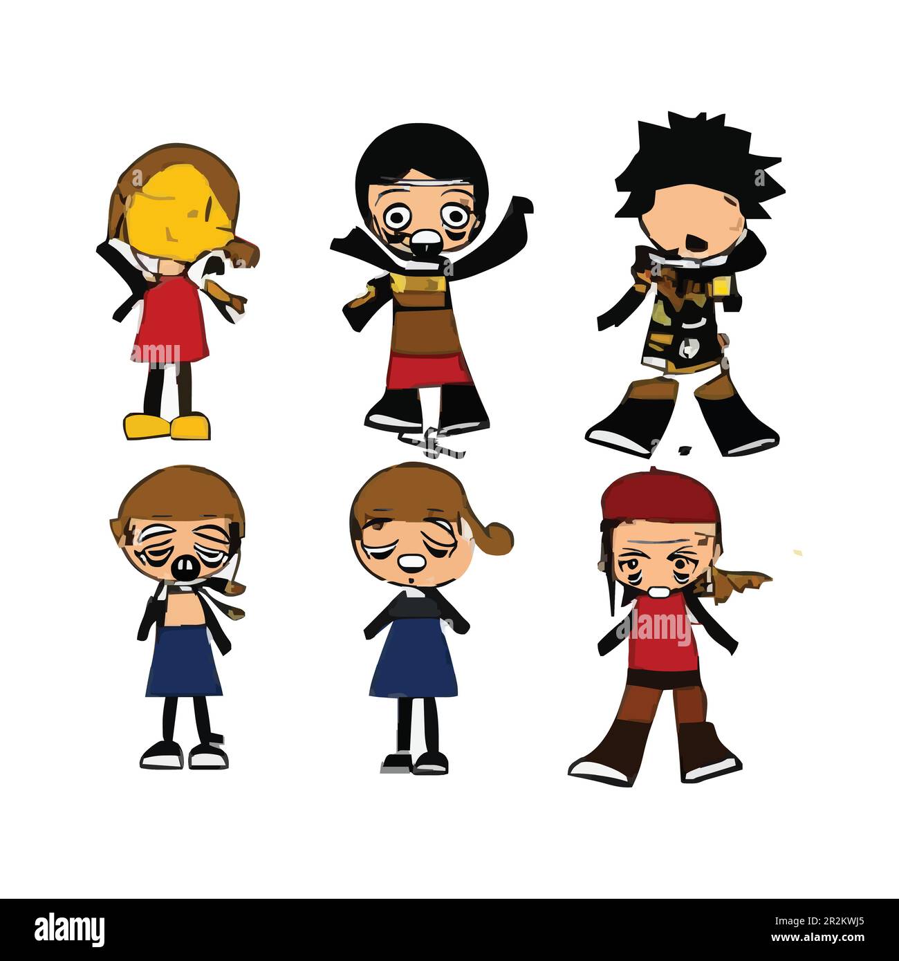 Cute cartoon characters designs vector file Stock Vector Image & Art ...