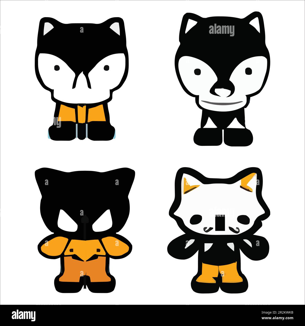 Cute cartoon characters designs vector file Stock Vector Image & Art ...