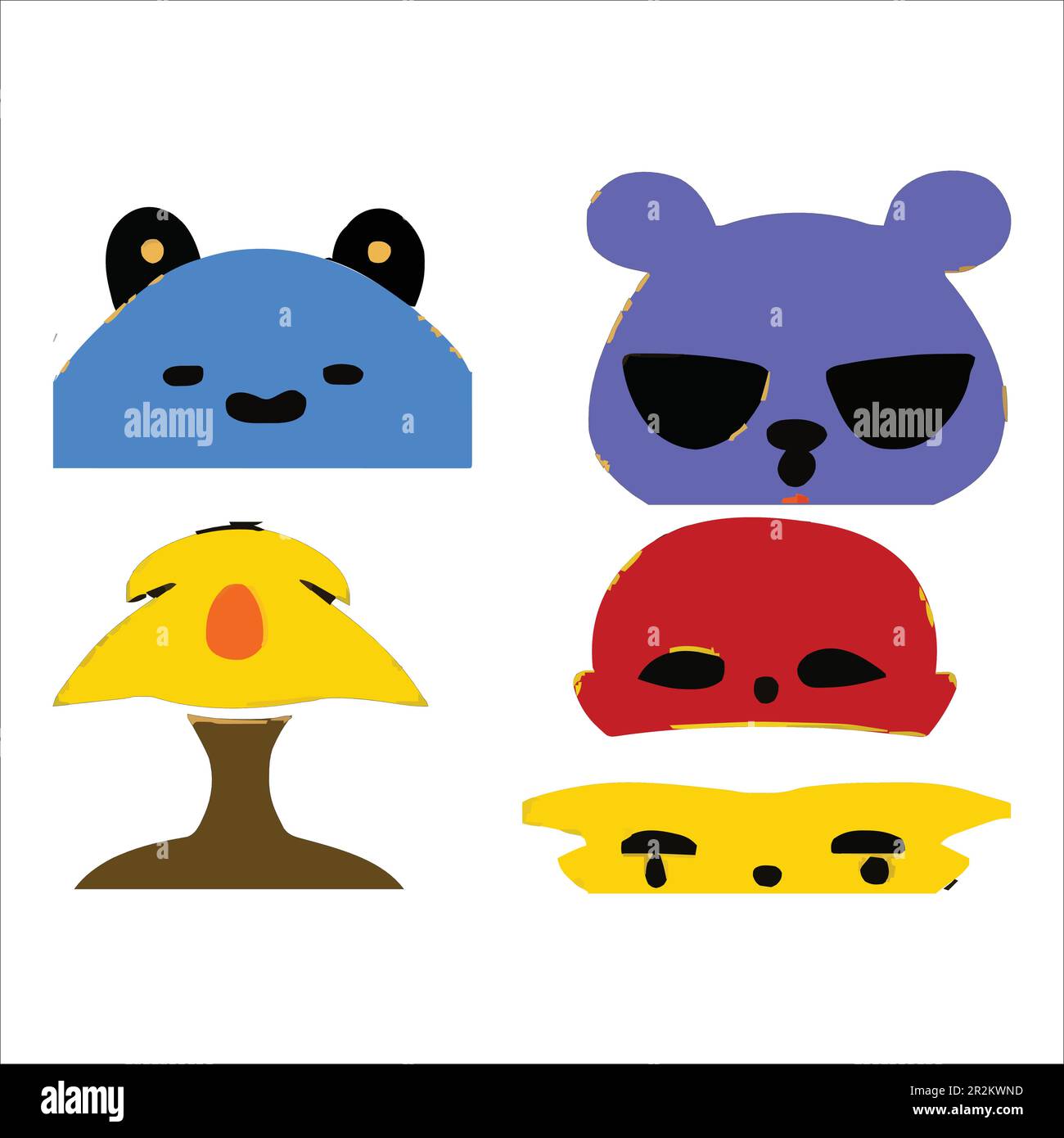 Cute cartoon characters designs vector file Stock Vector Image & Art ...