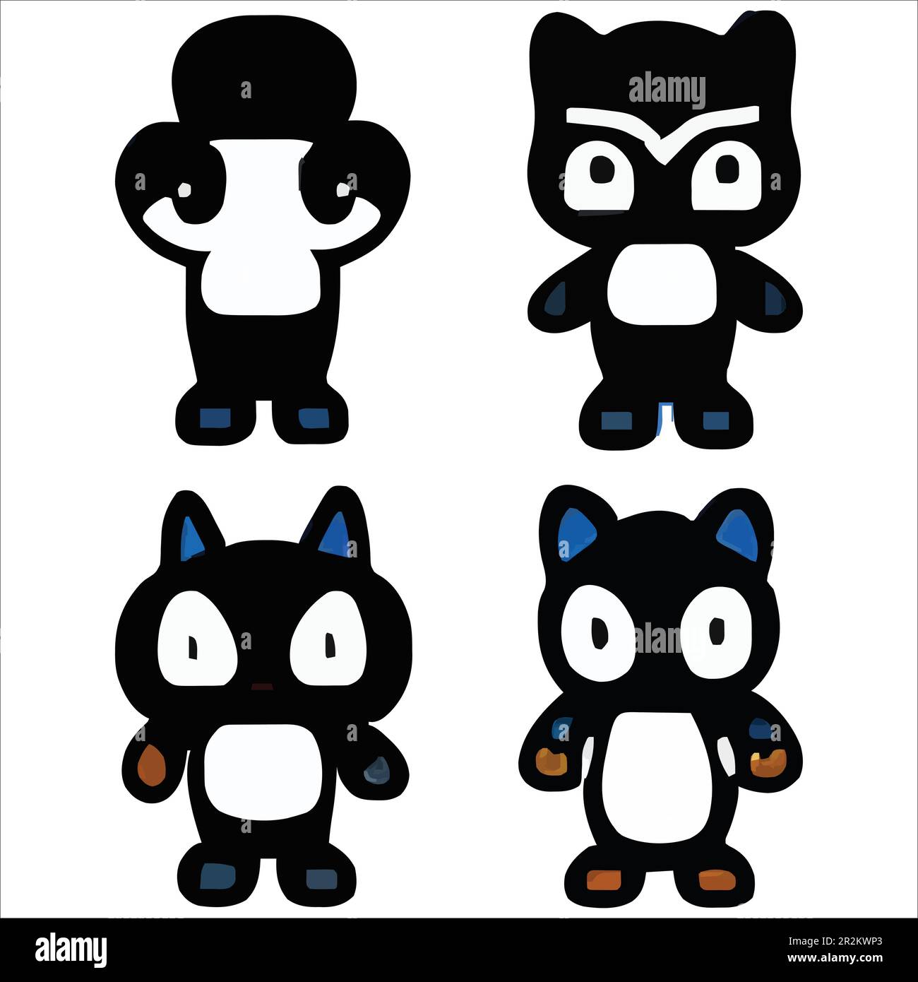 Cute cartoon characters designs vector file Stock Vector Image & Art ...