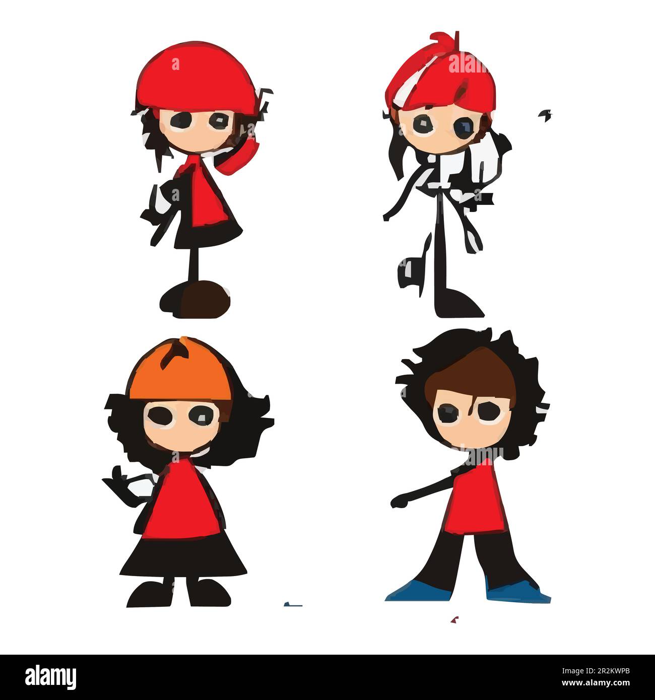 Cute cartoon characters designs vector file Stock Vector Image & Art ...